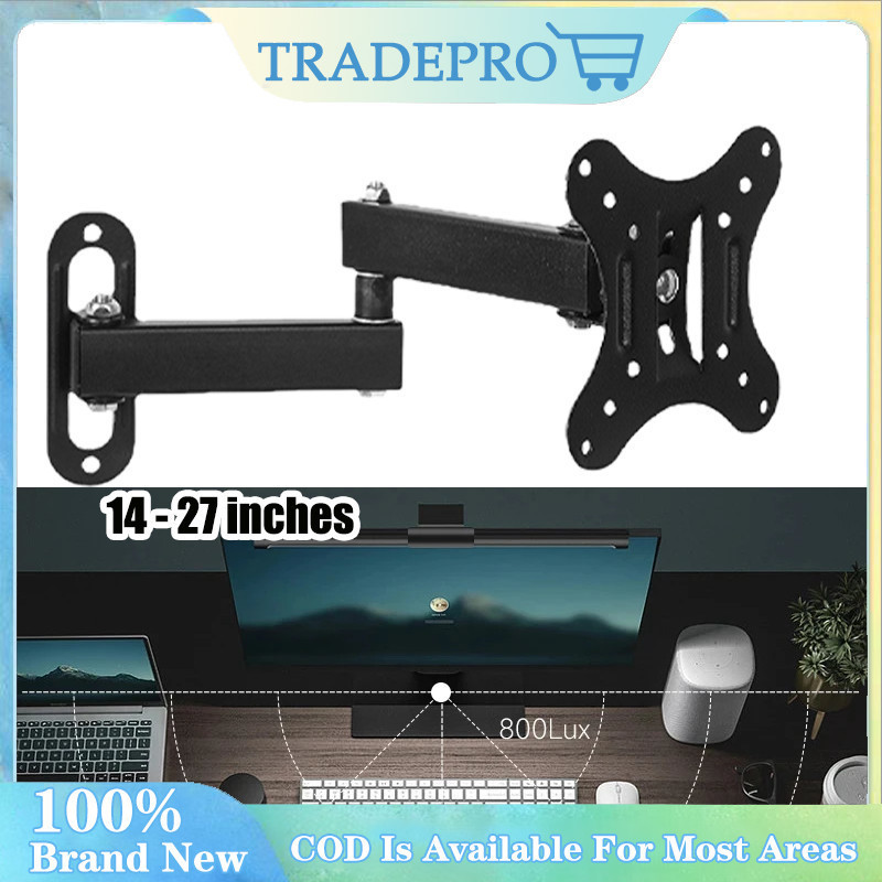Swivel Wall Mount Bracket For 14 to 27 inch LCD/LED TV Foldable Monitor ...