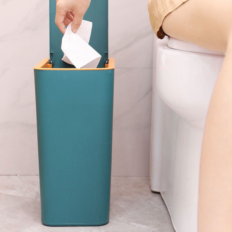 Bathroom Trash Can Garbage Bin With Lid Toilet Trashcan Toilet Garbage ...
