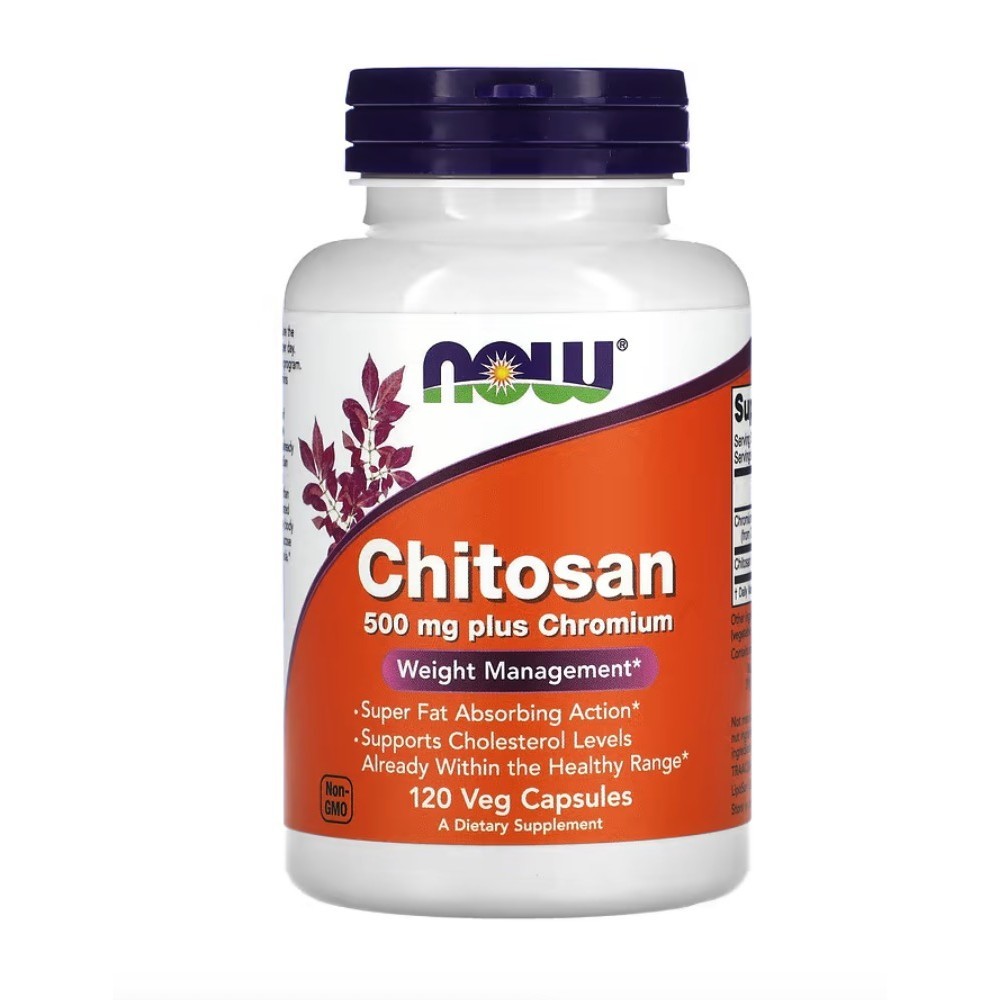[Chitosan] NOW Foods Chitosan Plus Chromium (500 mg) x 120 Capsules ...
