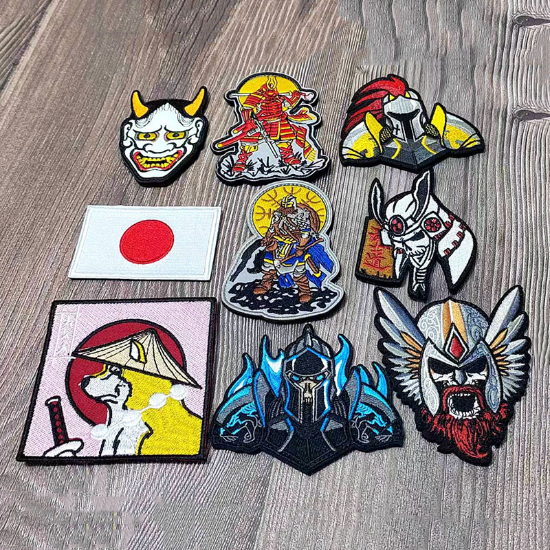 【Customized 】 Japanese Flag Armored Warrior Morale Medal3D Velcro Patch ...