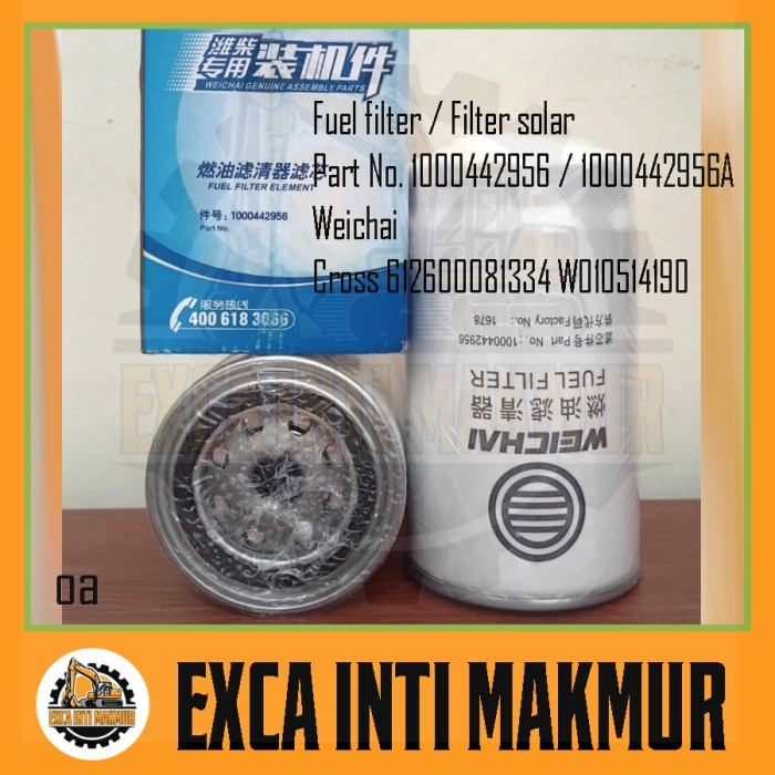 Fuel Filter 1000442956 Weichai 612600081334 W W010514190 Diesel Filter ...