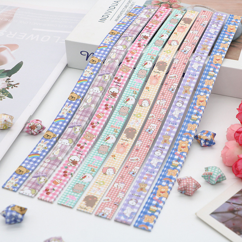 136pcs Cartoon Little Girl Star Origami Creative Starry Night Origami ...