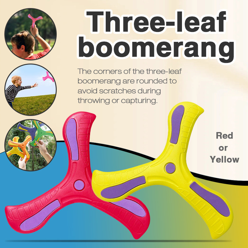 Throwback Flying Disc Children Three-leaf Boomerang Adult-kids ...