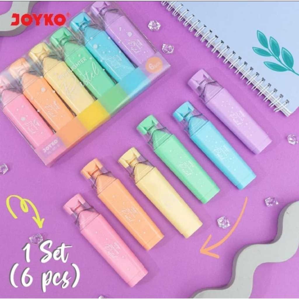 Joyko highlighter pastel set of 6 HL-85-6 | Shopee Philippines