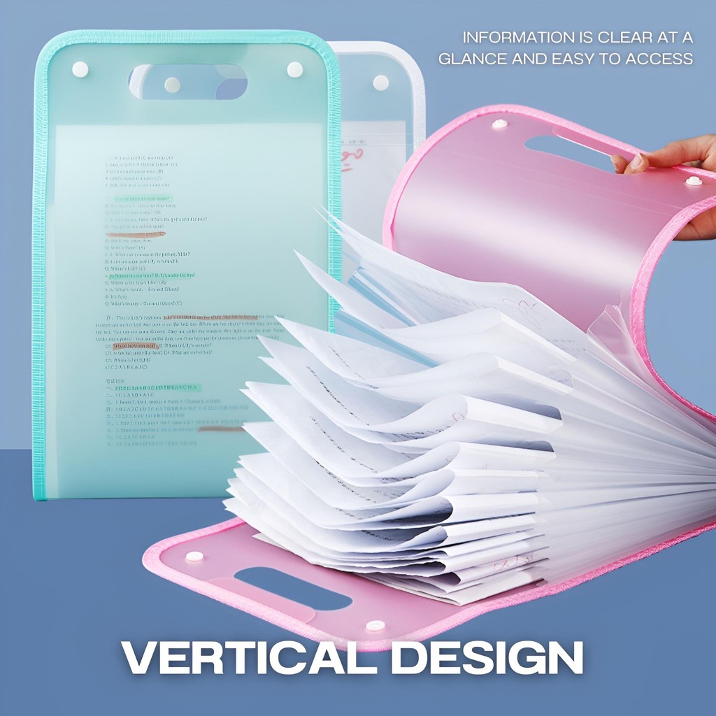 Multi-Layer Expandable Receipt File Folder 13 Compartments File ...