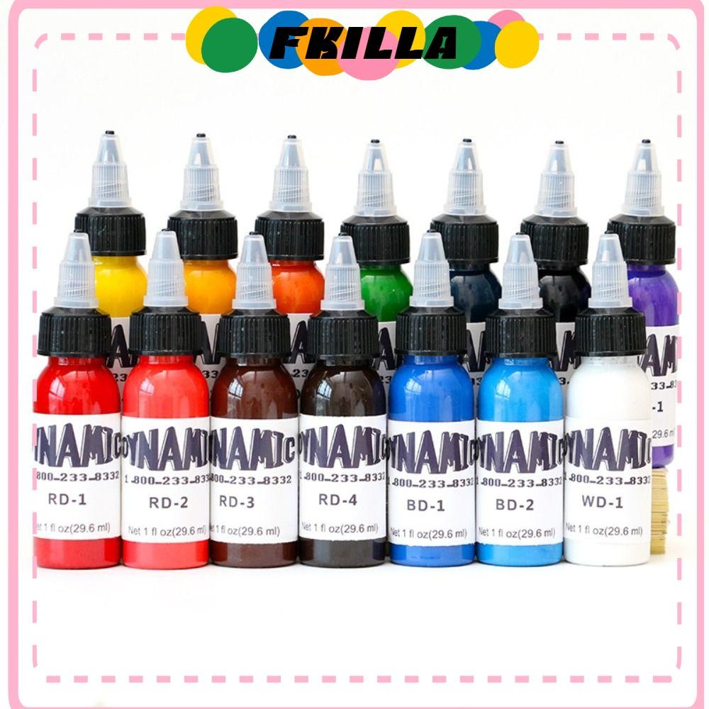 FKI Tattoo Ink, Red Green Black Brown Tattoo Practice Color, 30ML ...