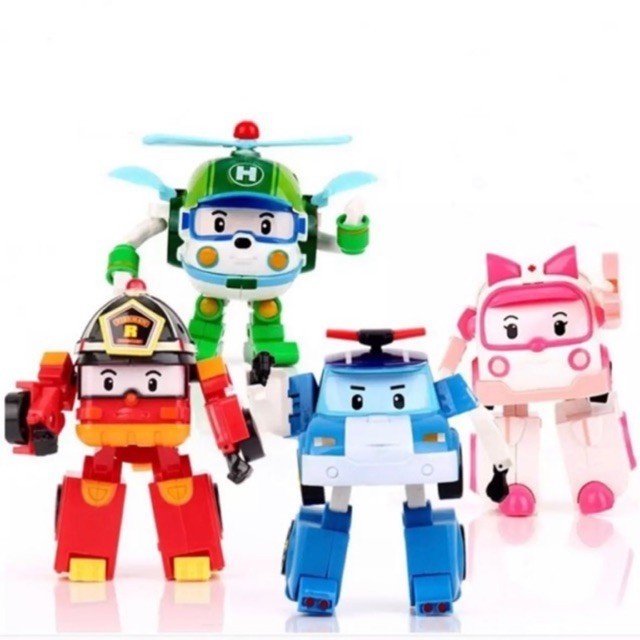 ROBOCAR POLI Poli 4-piece robocar transformation Robo toy 83168-4 ...