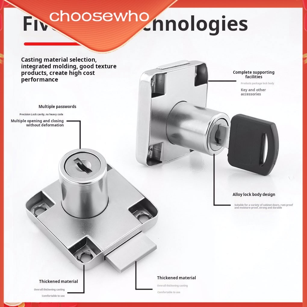 【Choo】Iron Cabinet Door Lock Moisture-proof Long-lasting Security ...