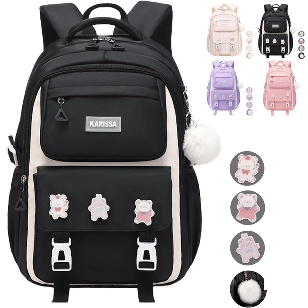 School Backpacks for Girls, Middle Schoolbag Elementary Student Bookbag ...