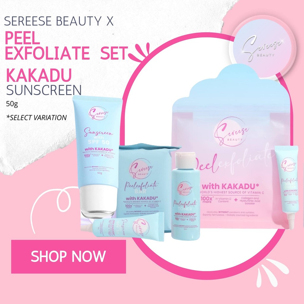 SEREESE BEAUTY PEEL EX Exfoliating Set & KAKADU Sunscreen 50g | SB ...