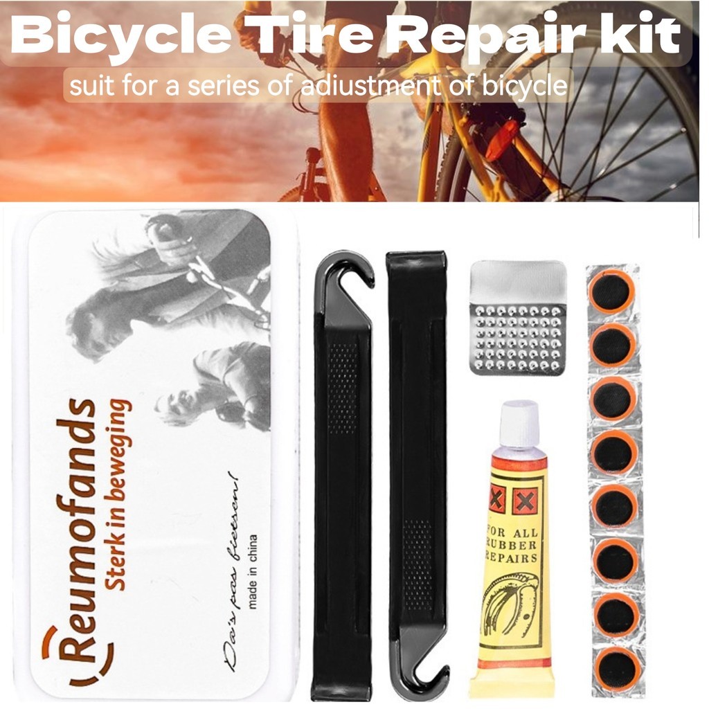 1Set Bike Tire Repair Tool Set Bicycle Tyre Levers Patch Glue Tire ...