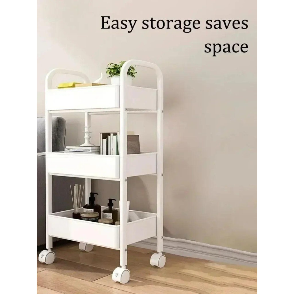 【Good Loading capacity】Urlwall 3/4 TierTrolley Cart Organizer Household ...