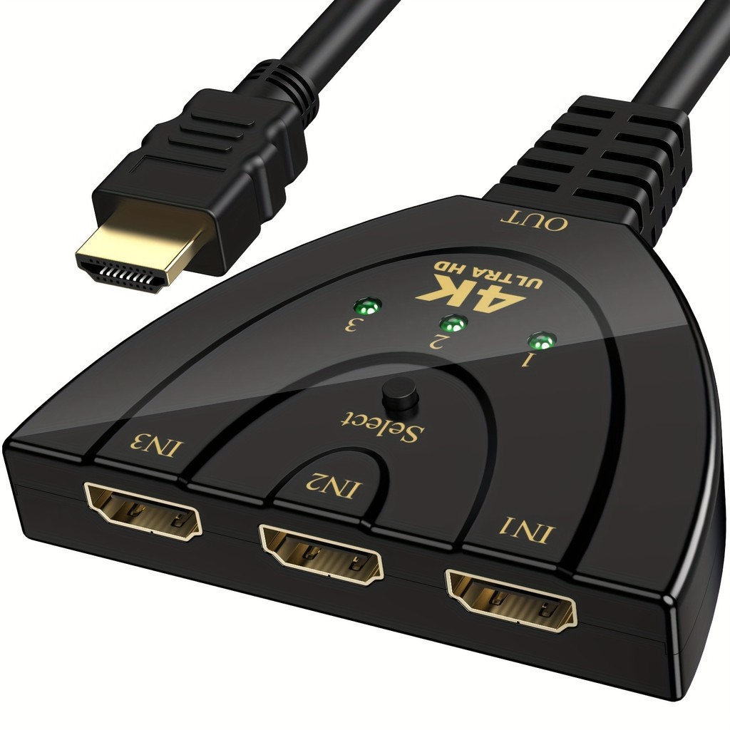Connector For HDMI Switch, 4K Connector For HDMI Splitter 3 In 1 Out, 3 ...