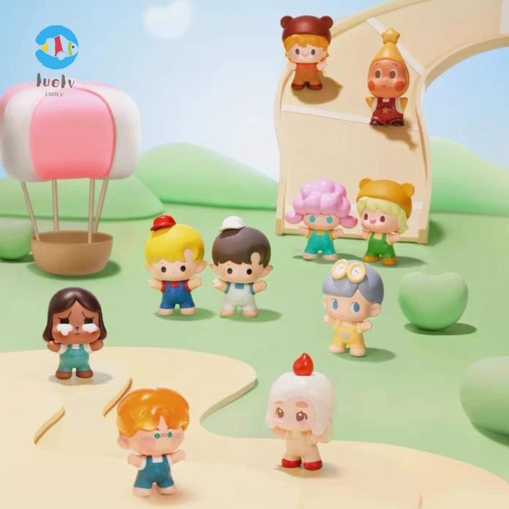 LUOLUVO Box, POPMART Pop Bean MOLLY Labubu CRYBABY Anime Figure Model ...