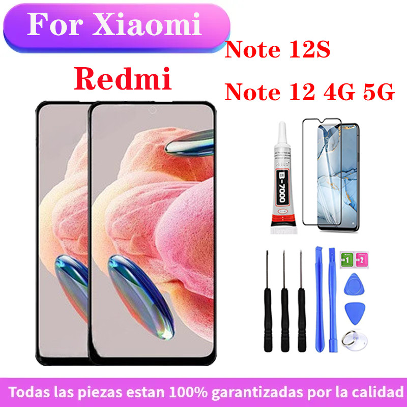 Original AMOLED/TFT Redmi Note 12 4G 5G Note 12S LCD Display Touch ...