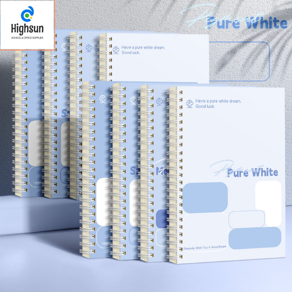 HM A5 Spiral Aesthetic Notebook Line Writing Notebooks for School ...