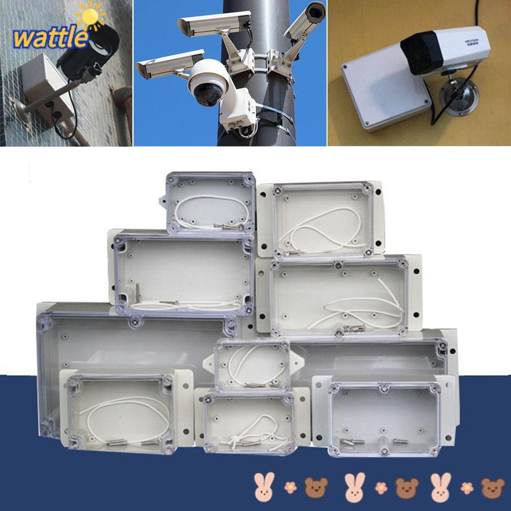 WATTLE Plastic Junction Box White Transparent Cover Enclosure ...