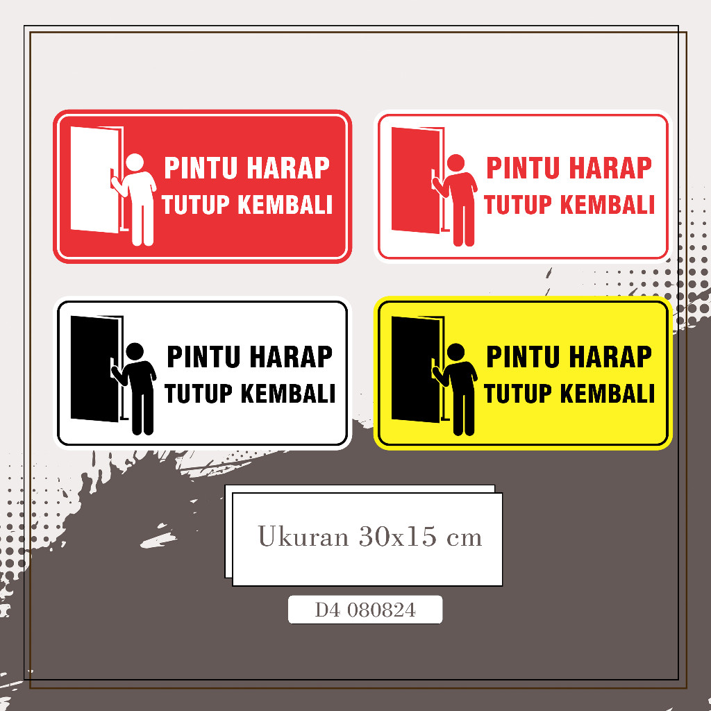 043 - PLEASE BACK DOOR STICKER - 30 x 15 CM - VYNIL | Shopee Philippines