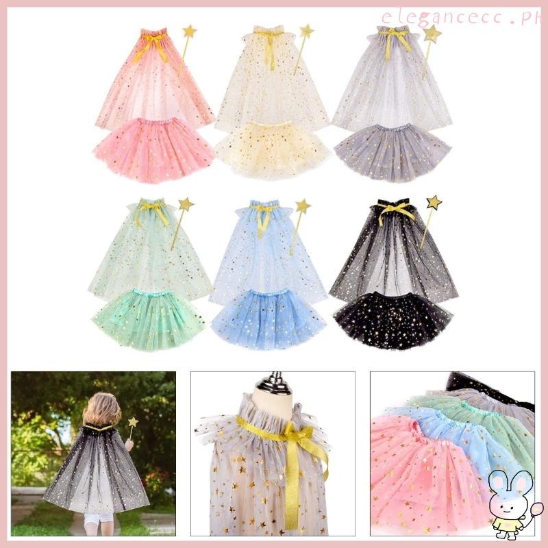 EE Princess Cape Costume with Princess Skirt and Wand Princess Dress up ...