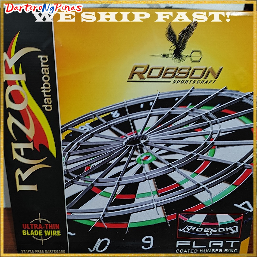 Robson Darts RAZOR Ultra Thin Dartboard Bladewire Sisal Fibre | Shopee ...