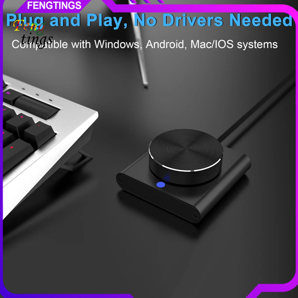 [Ft] 360-degree Curved Buttons Audio Controller Usb Volume Control Knob ...