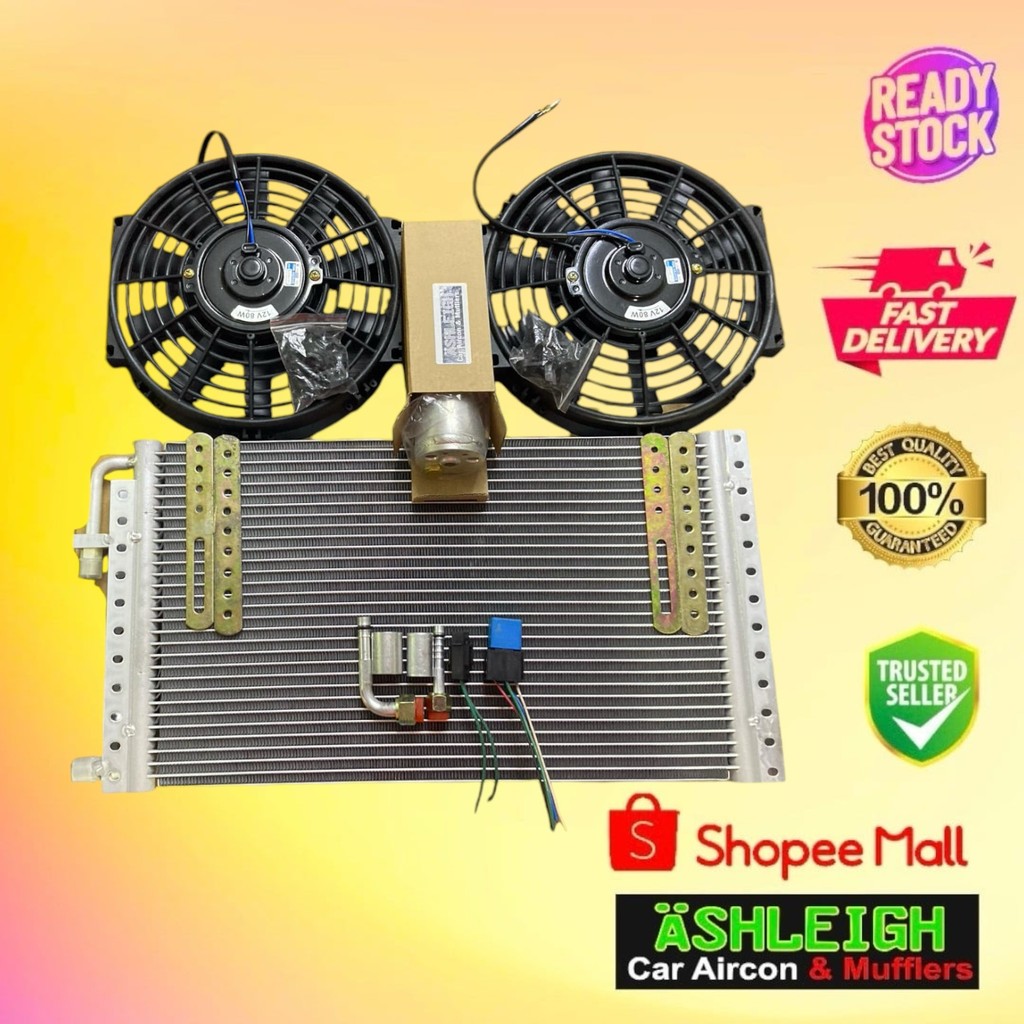 Ashleigh Long Condenser 12x23 Laminated Aux fan KIT Car aircon parts ...