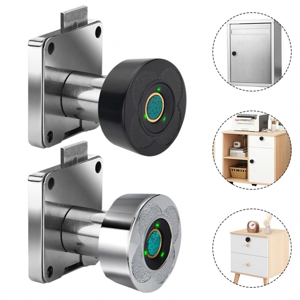 Dual Color Options Black or Silver Smart Locks with Biometric ...