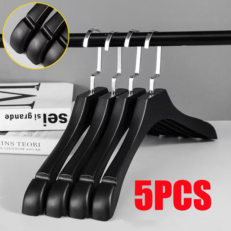 New Imitation Wood Grain Clothes Hanger 360 Rotating Wide Shoulder ...