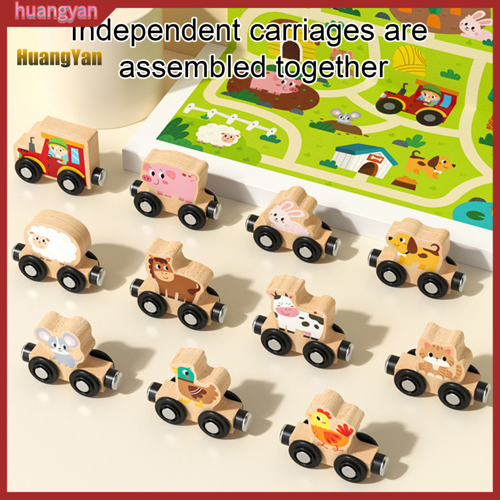 huangyan| Kids Animal Train Playset Toddlers Farm Train Toy Colorful ...
