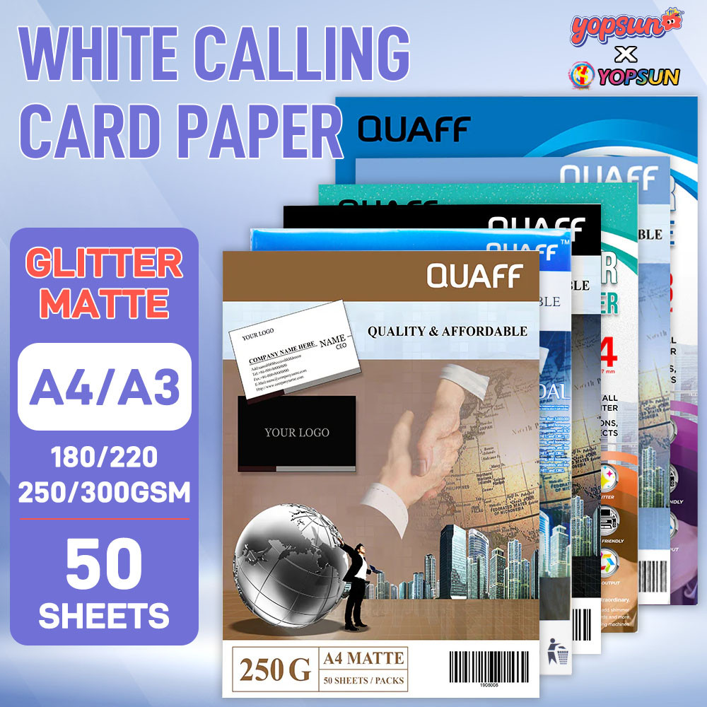Double Side Matte Calling Card Paper A4 50sheets Quaff Brand | Shopee ...