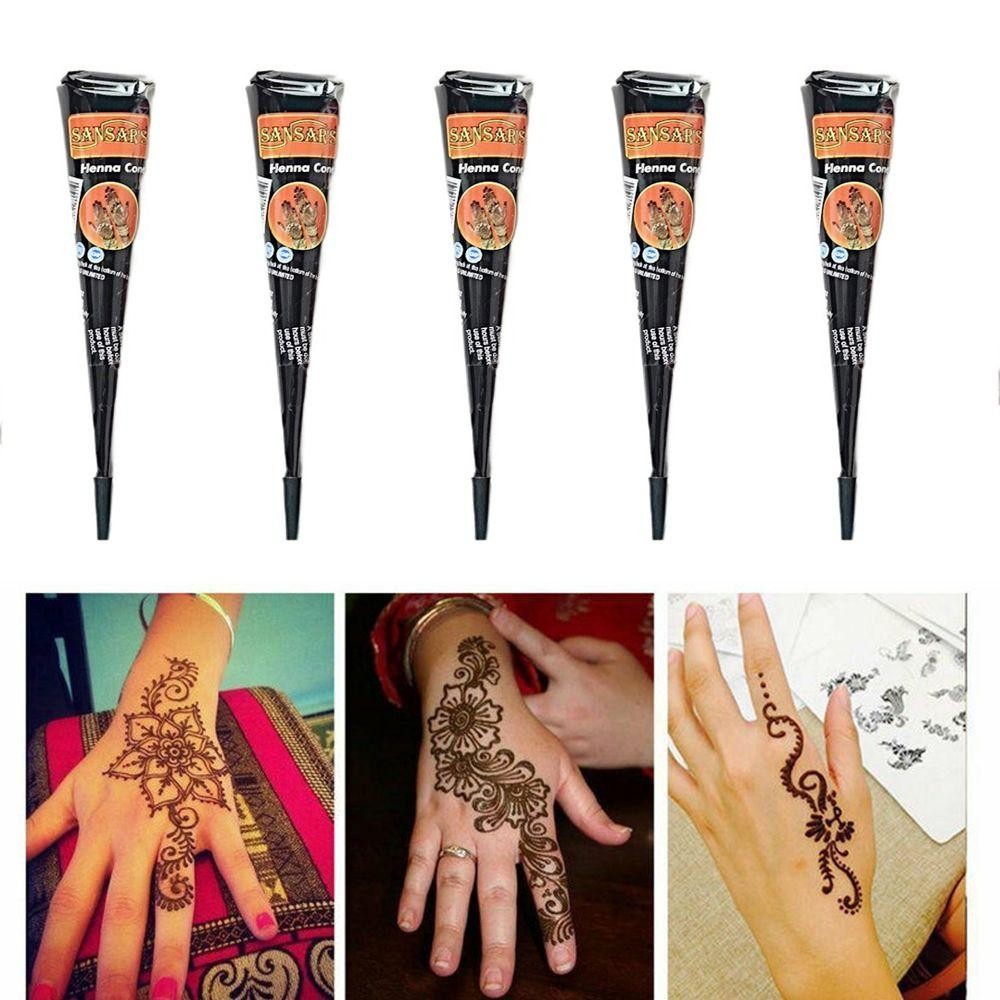 SOMEDAYZL Temporary Tattoo Indian Mehandi Cream 3 Colors Indian Henna ...