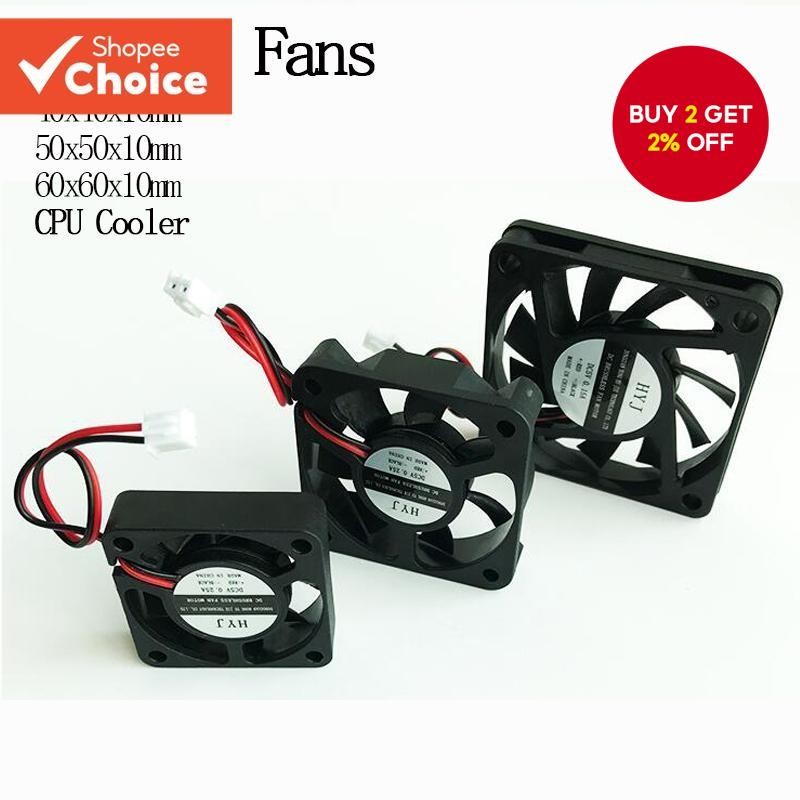 5V 2-Pin 40x40x10mm 50x50x10mm 60x60x10mm PC Computer CPU System ...