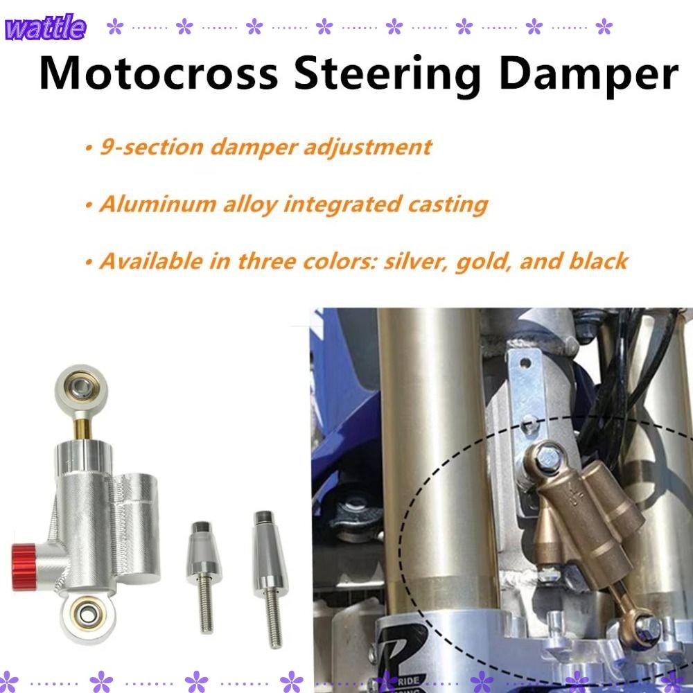 WATTLE Motocross Steering Damper Stabilizer, Safety Control Adjustable ...