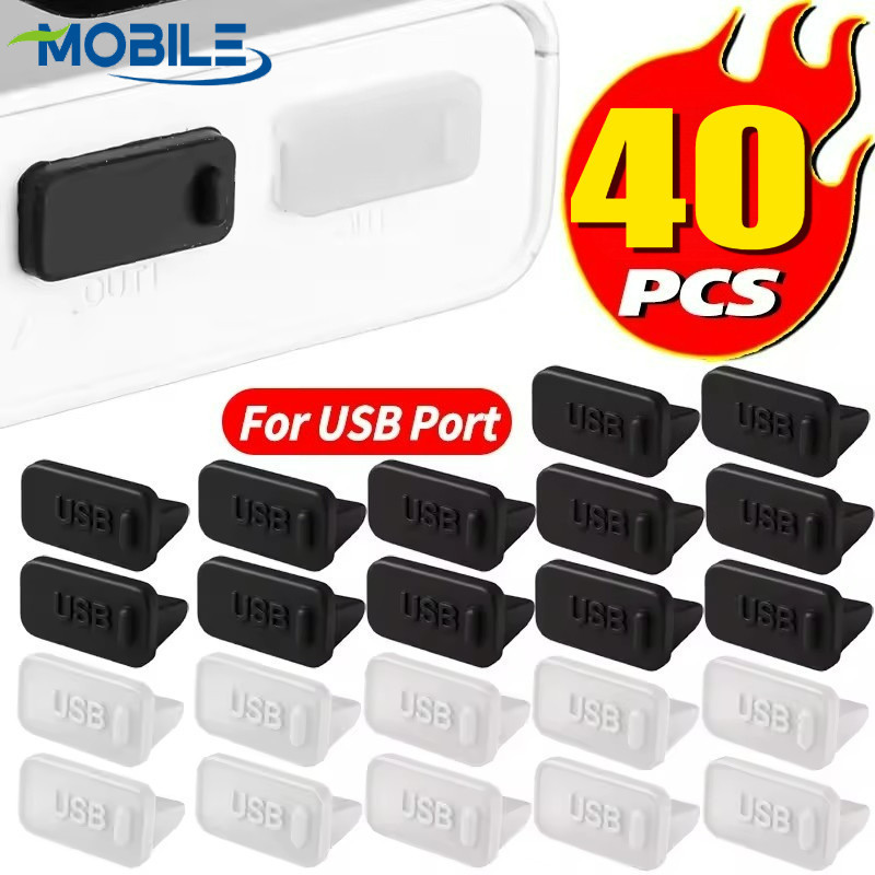 Flexible Silicone USB Port Covers - 1.3cm Dust Proof Plugs for All ...