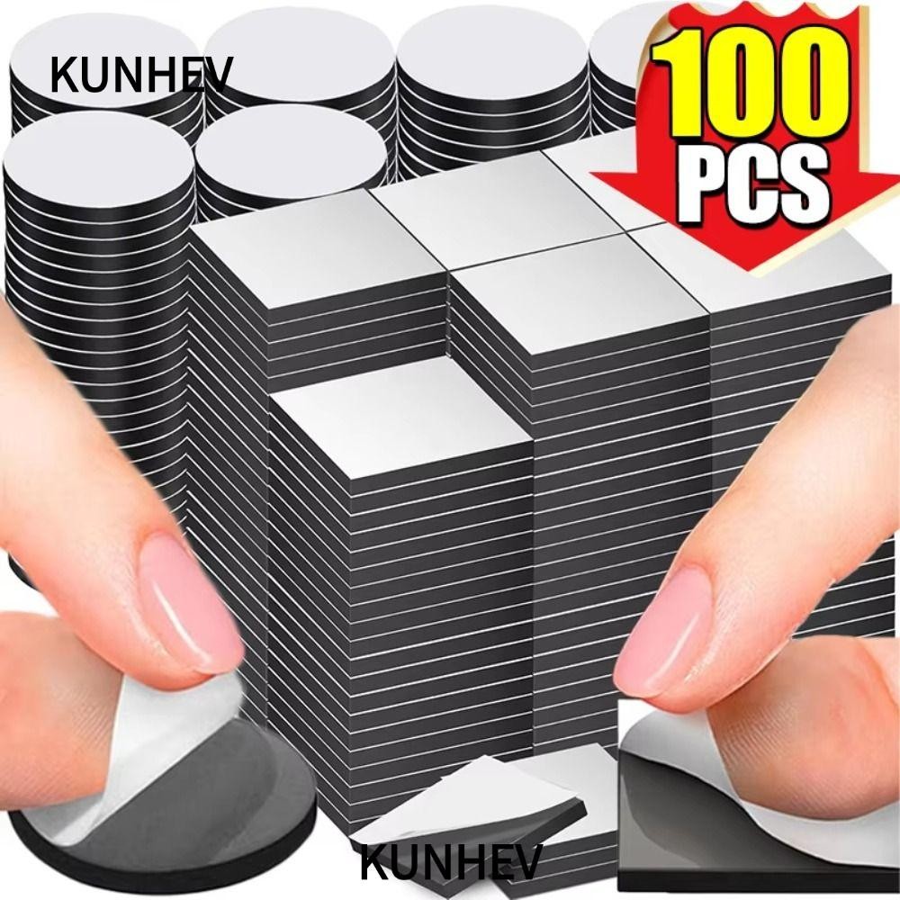 KUNHEV 50/100Pcs Magnetic Sheet, Square with Adhesive Backing Magnet ...