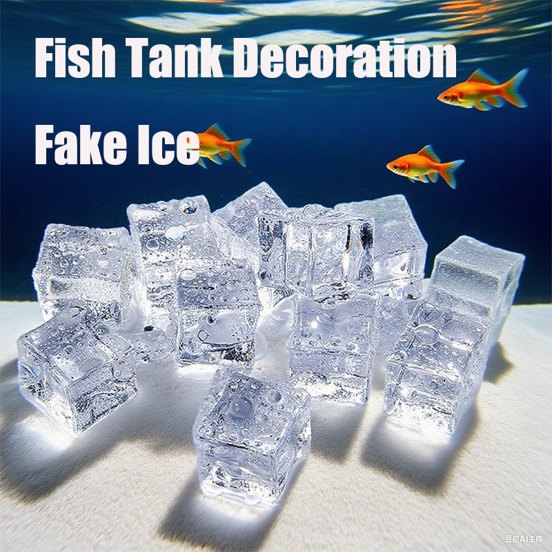 10/20Pcs Fake Ice Clear Artifical Ice Cubes Acrylic Ice Cubes for ...