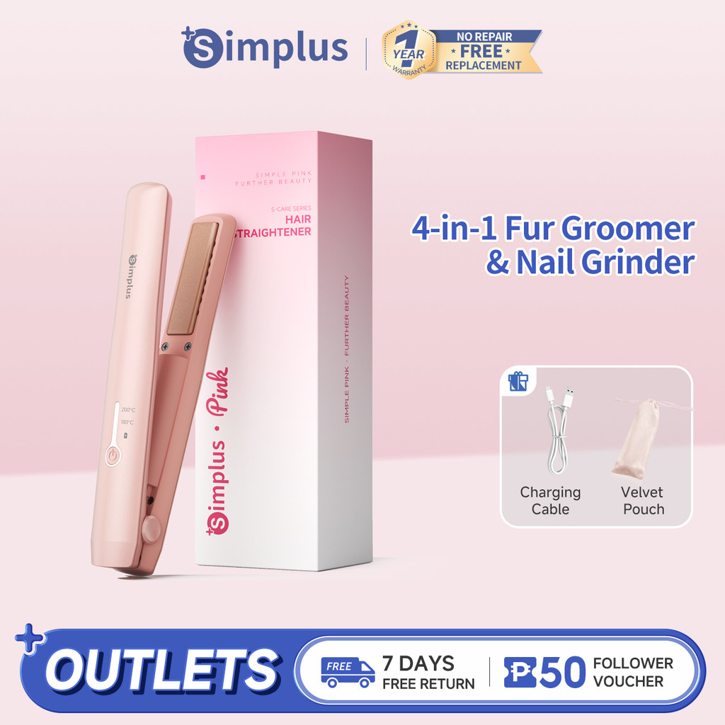Simplus Hair Straightener Cordless Portable Type-C Charging 2 ...