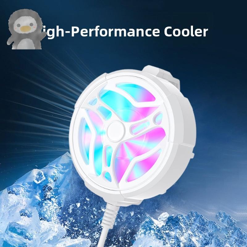 Universal Mobile Phone Cooling Fan Back Clip Cooler Gaming Heat Sink ...