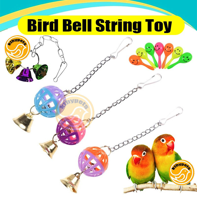 Rattan Ball Bird toy Hollow Bell Ball Bird Chewing Toy for lovebirds ...