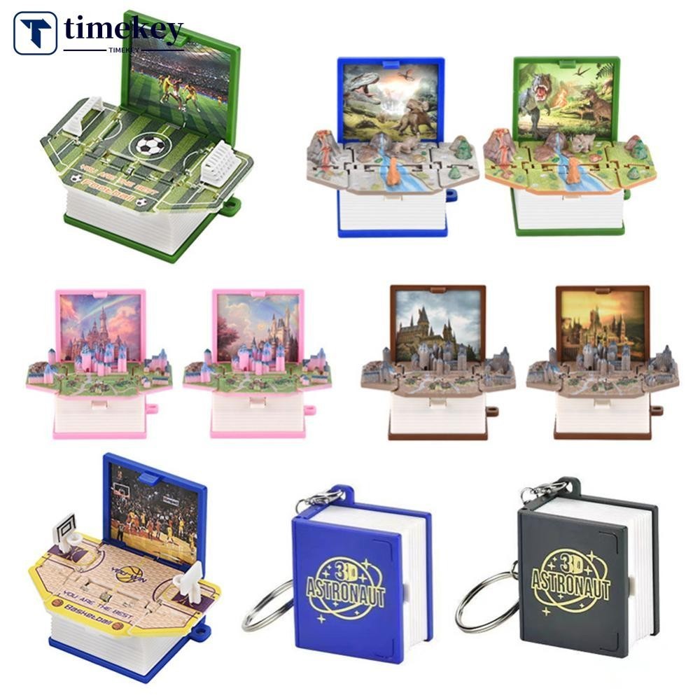 TIMEKEY Funny 3D Folding Book Keyring Birthday Gift Fold Book Keychain ...