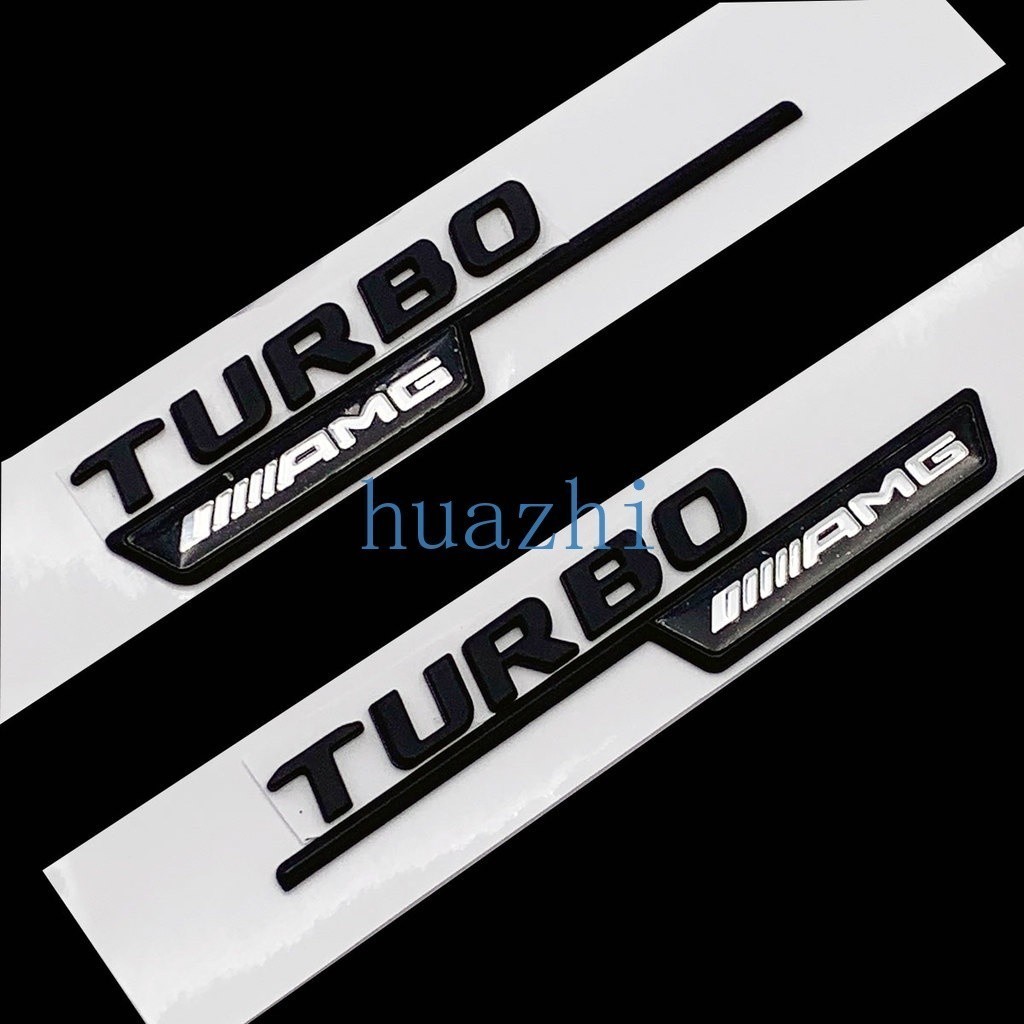 HZ 1 Pair Genuine ABS 3D Turbo AMG Emblem Badge Car Stickers Auto ...