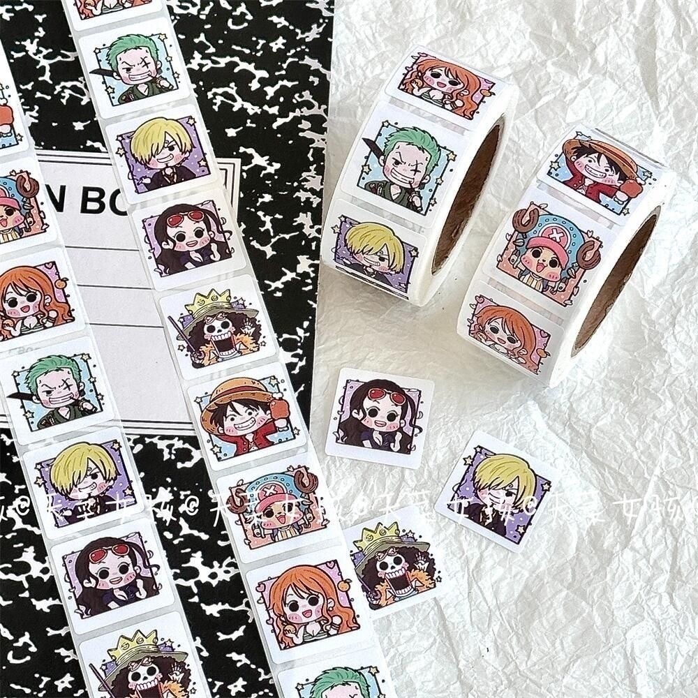 500PCS/Roll Onepiece Creative Sticker Round Seal Sticker Tags Packing ...