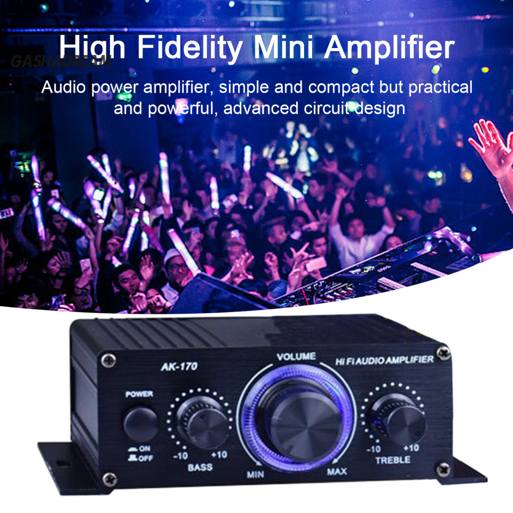 gashadream Bluetooth-compatible Stereo Amplifier Compact Bluetooth Mini ...