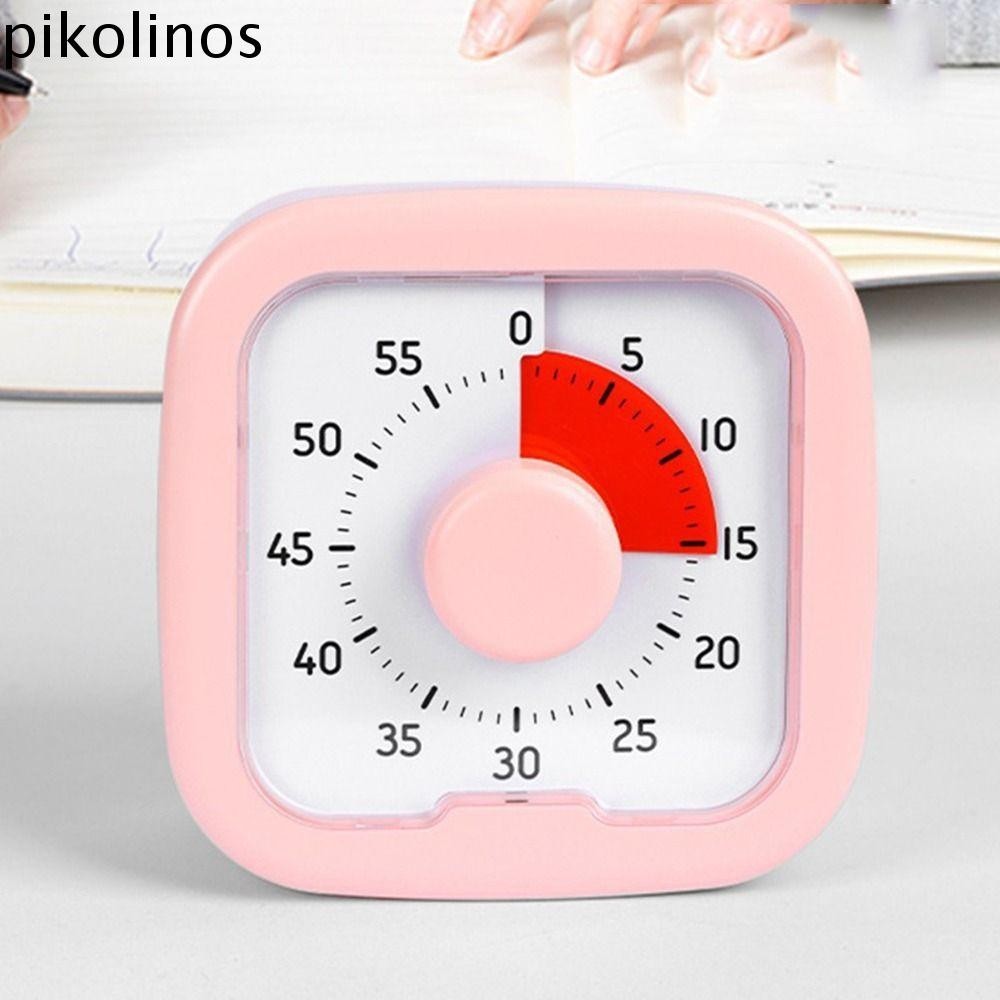 PIKOLINOS Visual Timer, Silent 60-Minute Countdown Timer, Multi functional with Stand Stopwatch ...