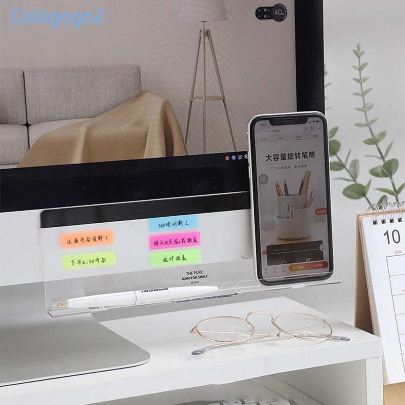 Cologogo2 Desktop Acylic Memo Sign Self-adhesive Note Board Computer ...