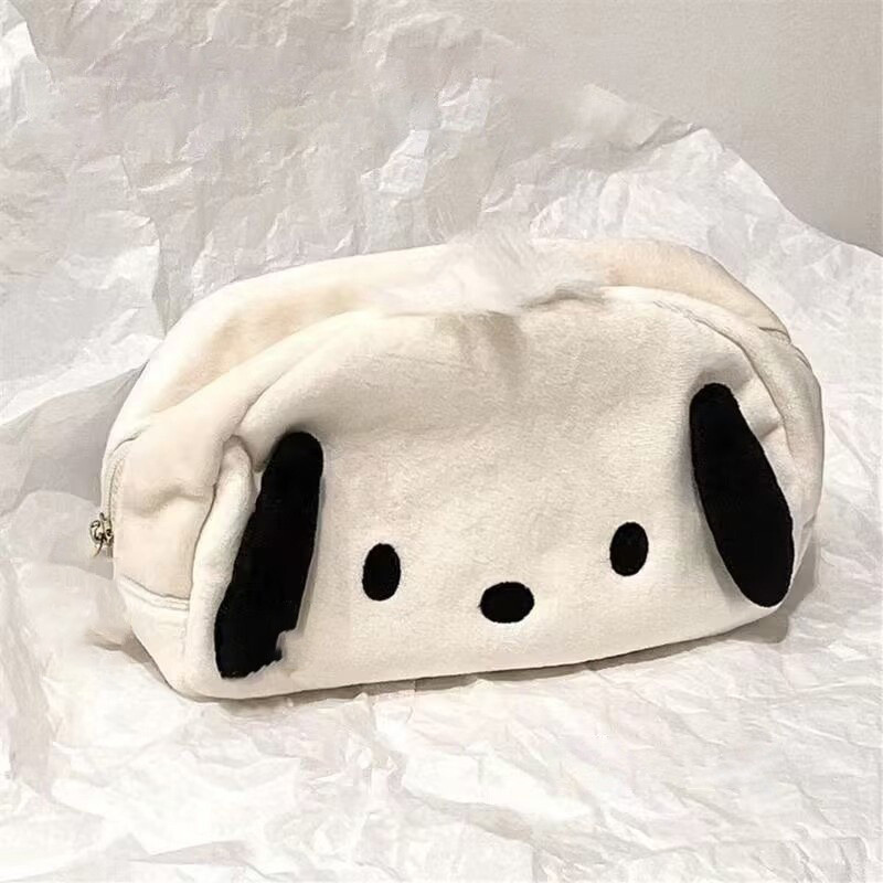 Cartoon Hello Kitty Plush Pencil Case Puppy Cosmetic Bag Purse Large ...