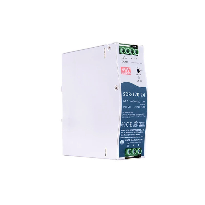 Original Mean Well SDR-120 series meanwell DC 12V 24V 48V 120W Single ...