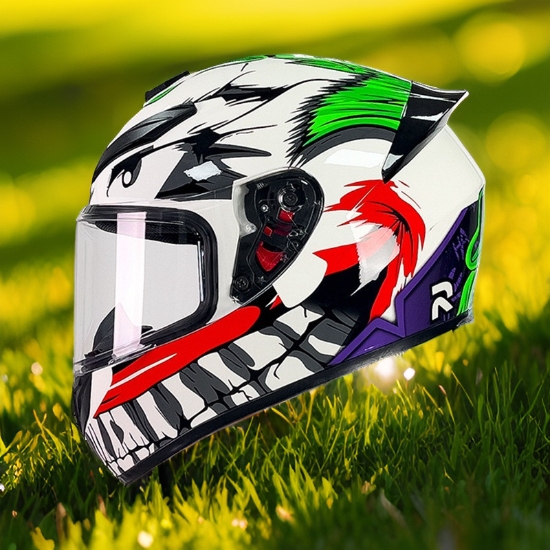 Motorcycle helmet Transparent mirror Scooter helmet four seasons anti ...
