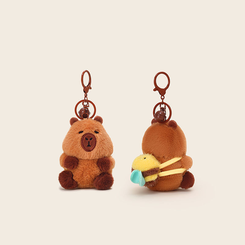 Ugly Cute Kapibara Bee Doll Capybara Plush Keychain Cute Little Bee ...