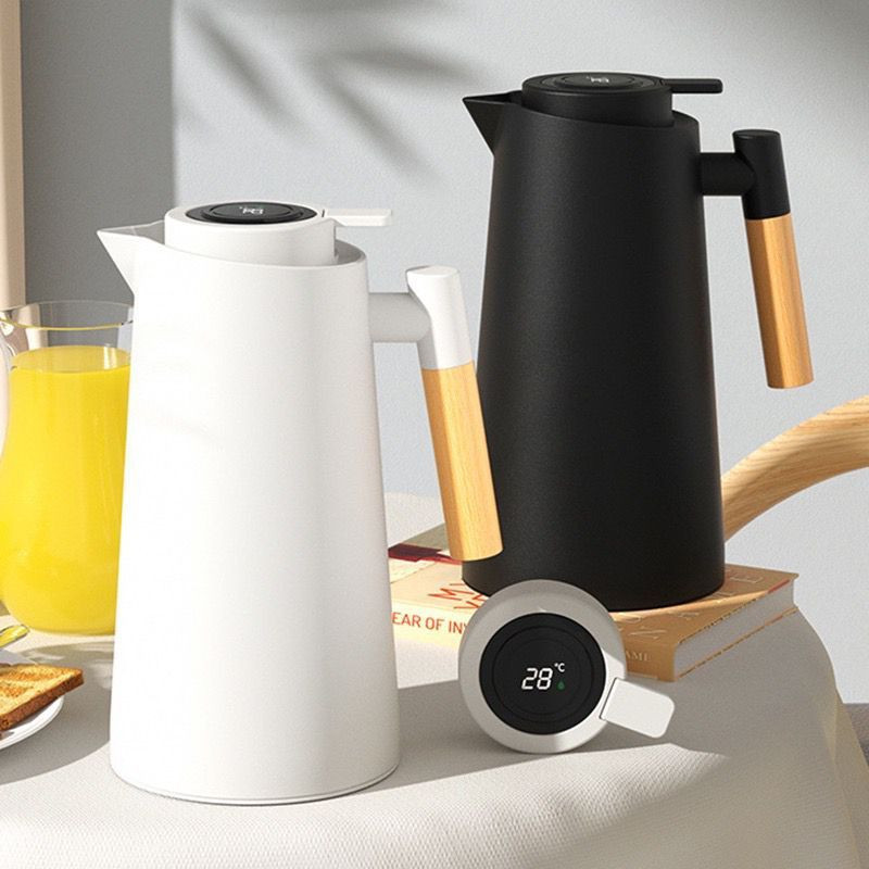 KAYU TERMOS Hot Water Teapot/1L Vacuum Hot Water Thermos With Wooden ...